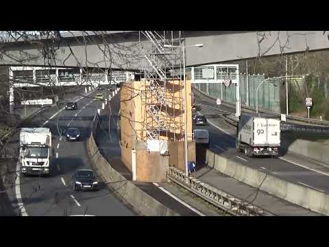 Trasse der U6 im Bereich der Stadtautobahn zwischen den U Bahnhöfen Scharnweberstr. und Ottisstr.