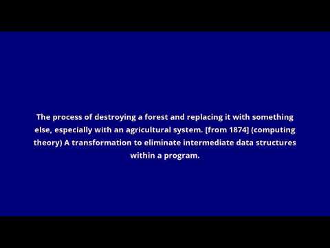 what is the meaning of deforestation