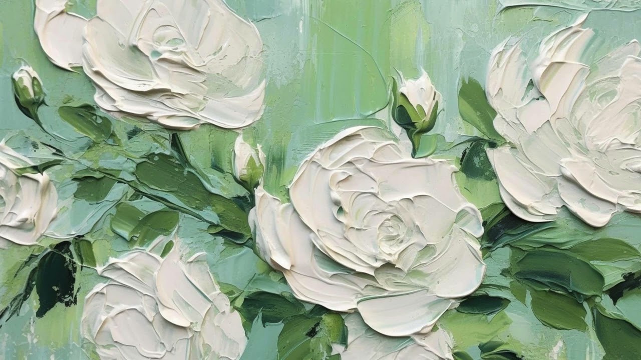 Sage Green Floral Vintage Tv Art Wallpaper Screensaver Home Decor Oil Painting Digital Wall Art Free