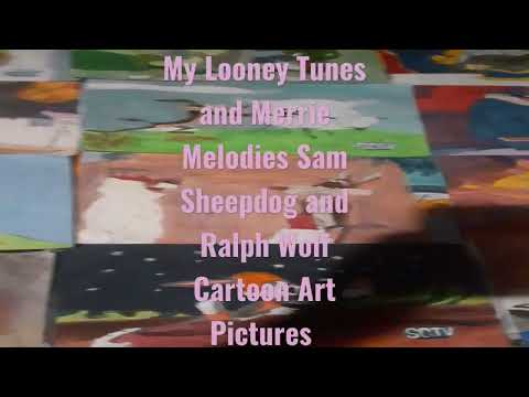 My Looney Tunes and Merrie Melodies Sam Sheepdog and Ralph Wolf Cartoon Art Pictures
