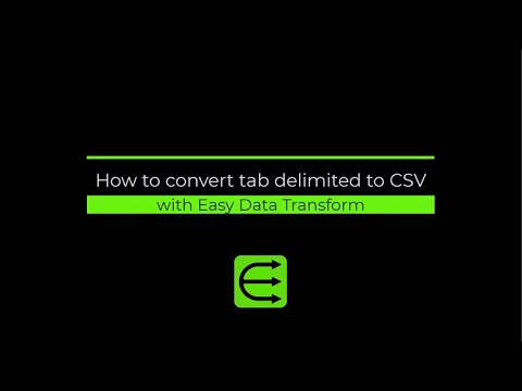 How to convert tab delimited to CSV