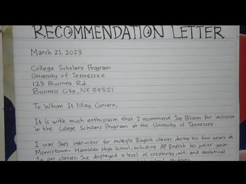 How to Write A Recommendation Letter for Students Step by Step | Writing Practices