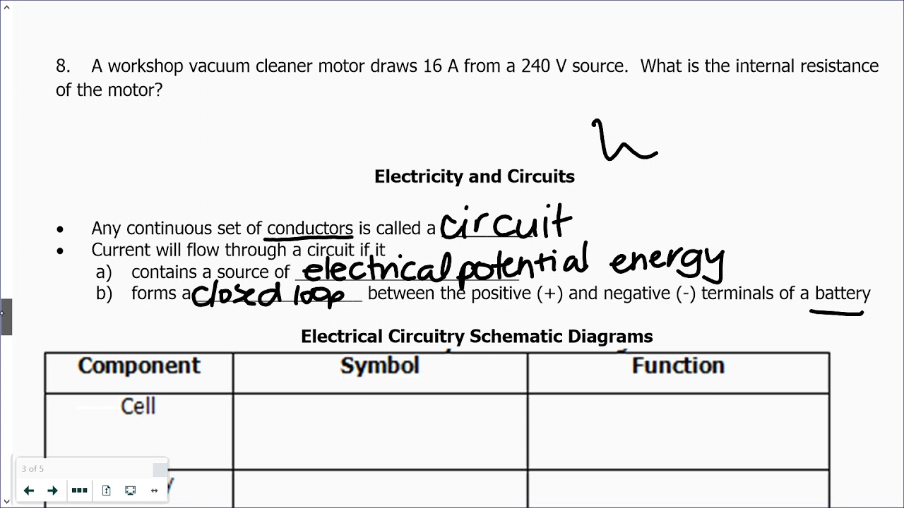 Science 30 Physics: Electricity and circuits