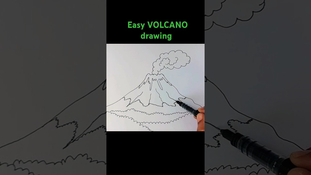 Easy VOLCANO drawing