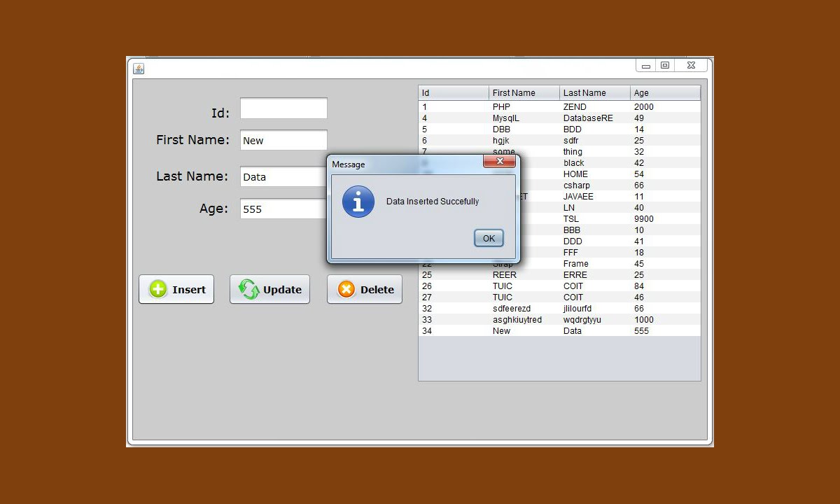 Java And MySQL - How To Insert Update Delete And Display Data In JTable [ with source code ] Part 2