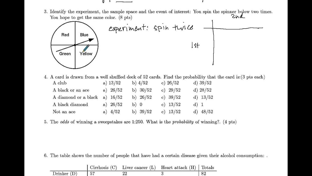 Math 120 Practice Exam 2 Video.