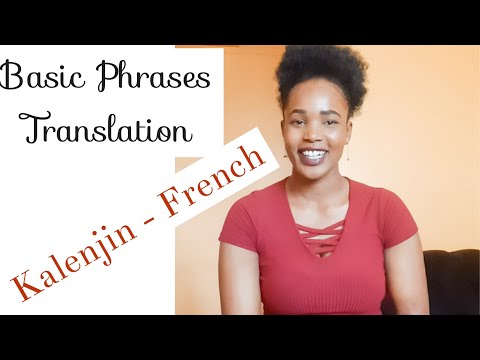Kalenjin to French Basic-Phrase Translation