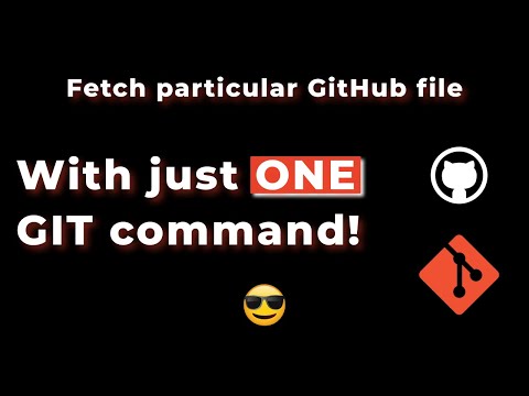 Fetch GitHub repo files with just ONE Git command | No need of cloning | 2021