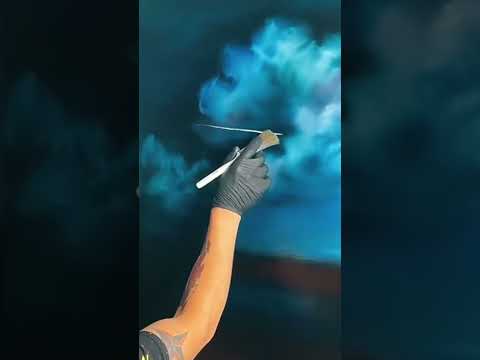 #HowToPaint a #ShootingStar like #BobRoss #PaintWithJosh #ArtShorts #ShortsArt #ShortsFeed #FYP #Art