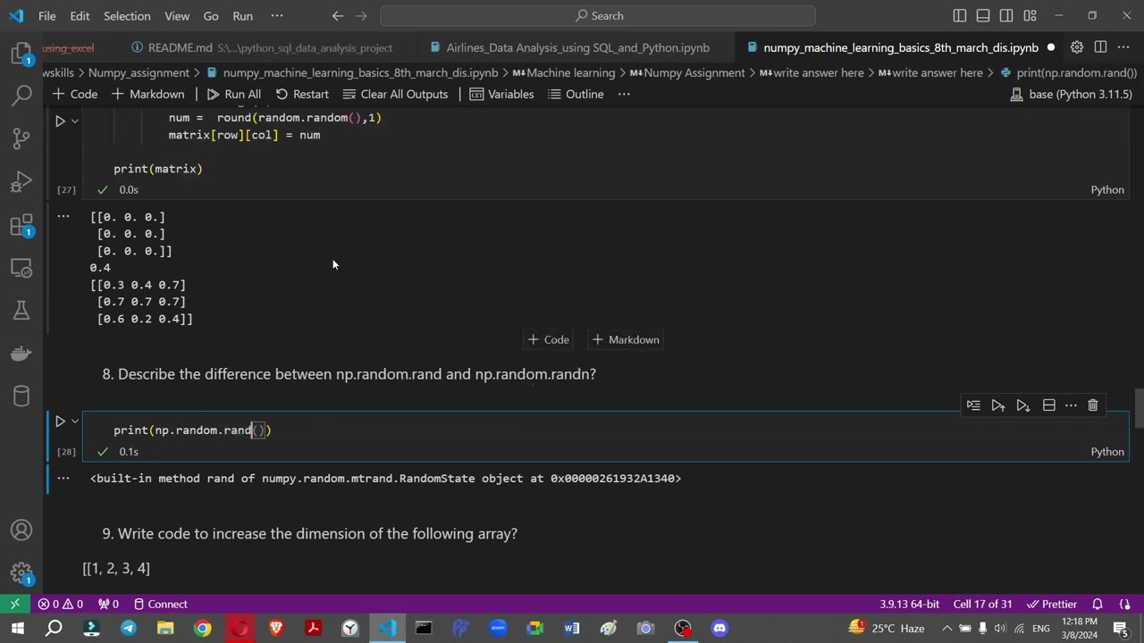 NumPy Essential Interview Questions for Data Science & Python Developers