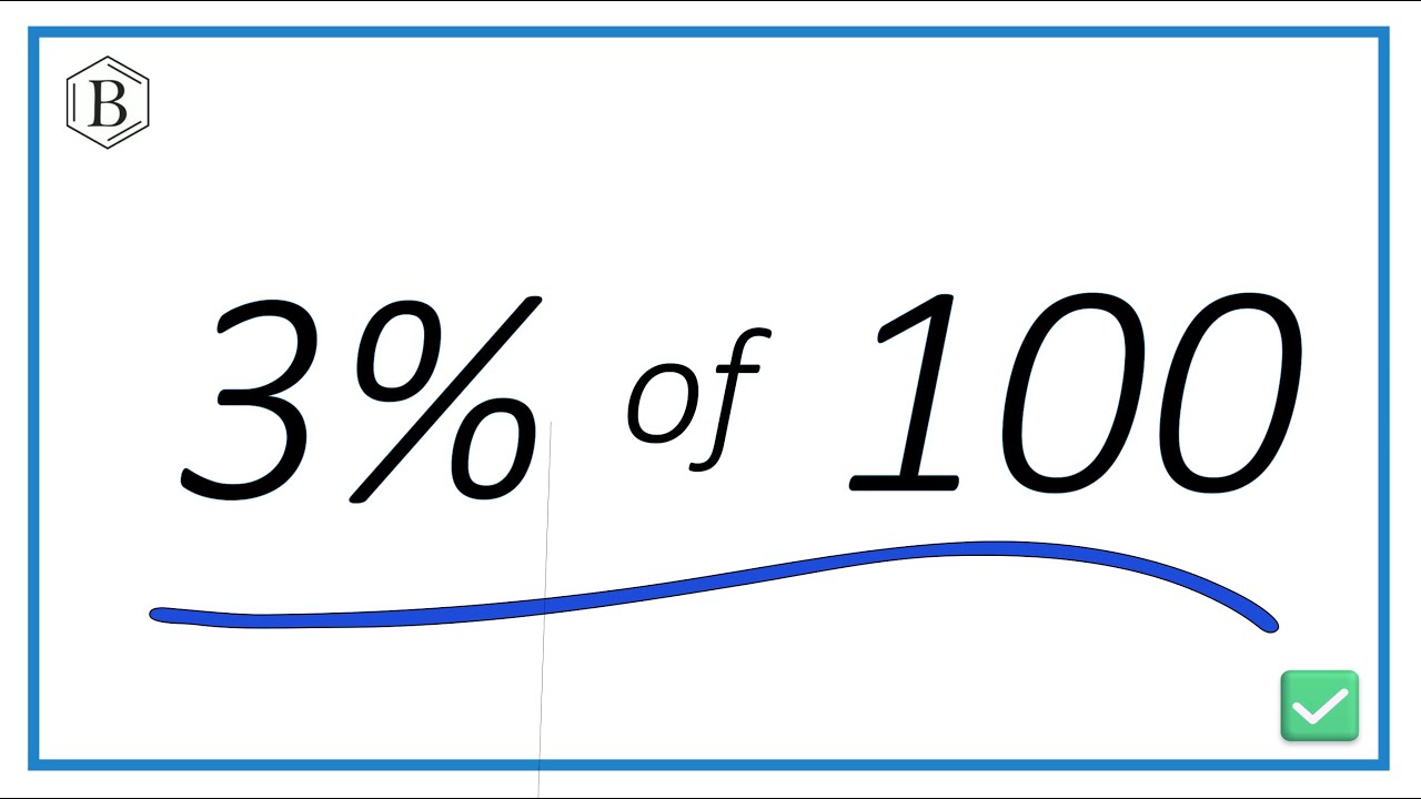 How to Calculate 3% of 100 (Three Percent of One Hundred)