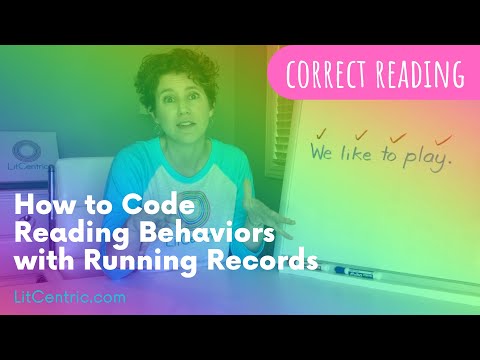 LEARN HOW TO CODE RUNNING RECORDS - correct reading