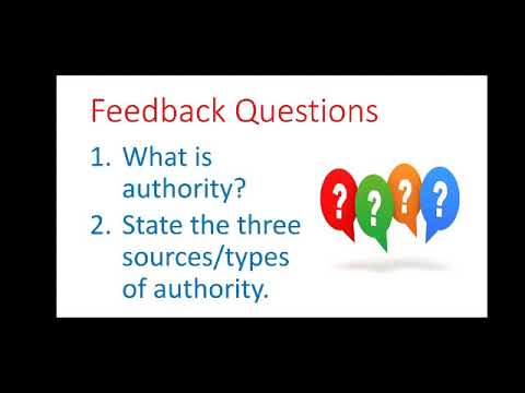 The Meaning and Sources of Authority: SS 1 Government