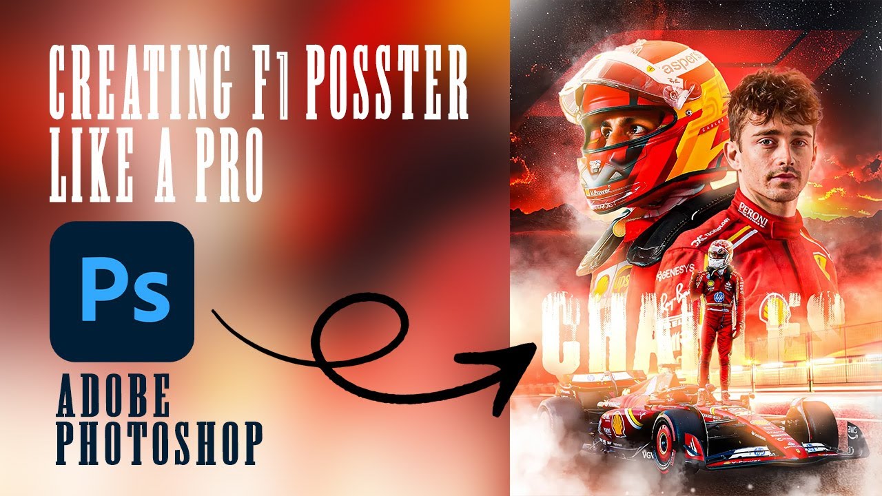 Charles Leclerc / F1 poster / Speed art