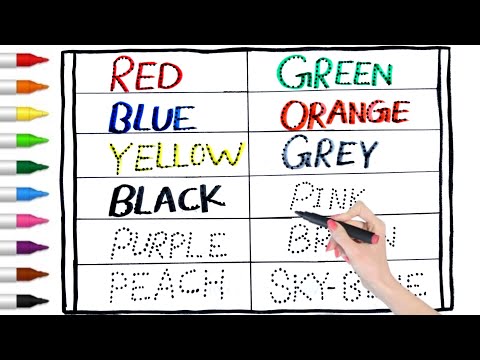 Learn Colours Name Step by Step// Colors Drawing and Painting For Kids and Toddlers