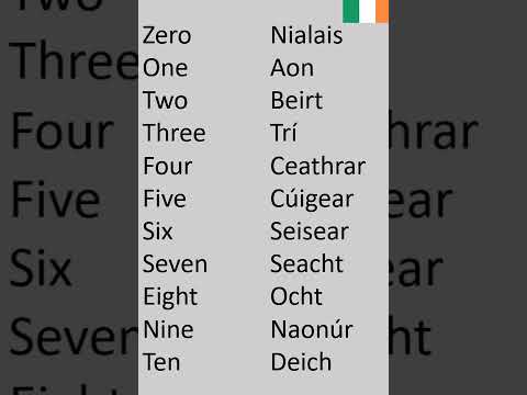 How to count to 10 in Irish