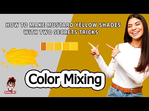 Mustard Yellow color| How To Make Mustard Yellow shades with two secrets tricks | Color Mixing