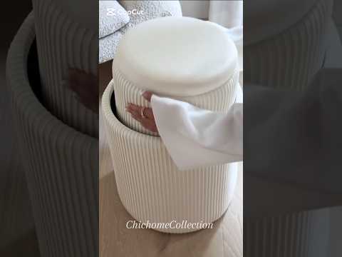 Link in bio(#267) Nesting velvet round ottomans with storage#ottoman#ottomanstorage#velvet#short