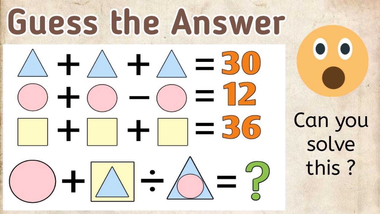 Picture Puzzle (3) | Simple Maths Test | Test Your Brain Puzzle | Maths Puzzle