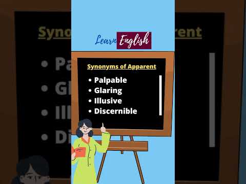 Synonyms of Apparent? | Apparent เคเฅ Synonyms? #shorts #learnenglish #synonyms #youtubeshorts