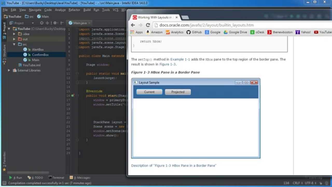 JavaFX Java GUI Tutorial - 8 - Embedding Layouts