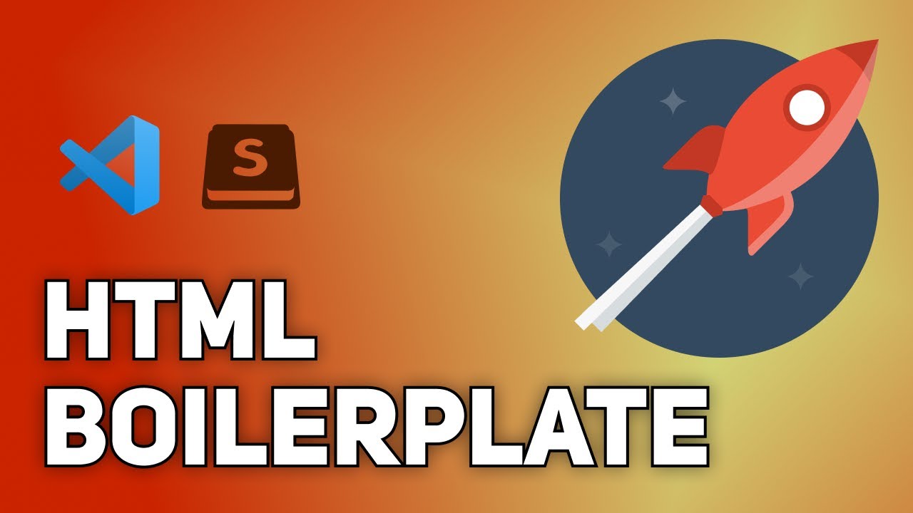 HTML Boilerplate for Visual Studio Code & Sublime Text