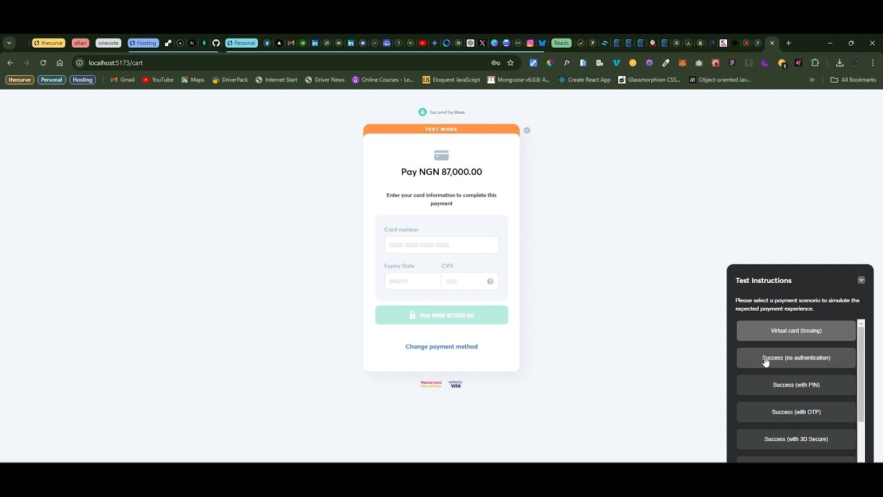 KoraPay Payment Integration with Node.js and React App: Easy Guide for Developers