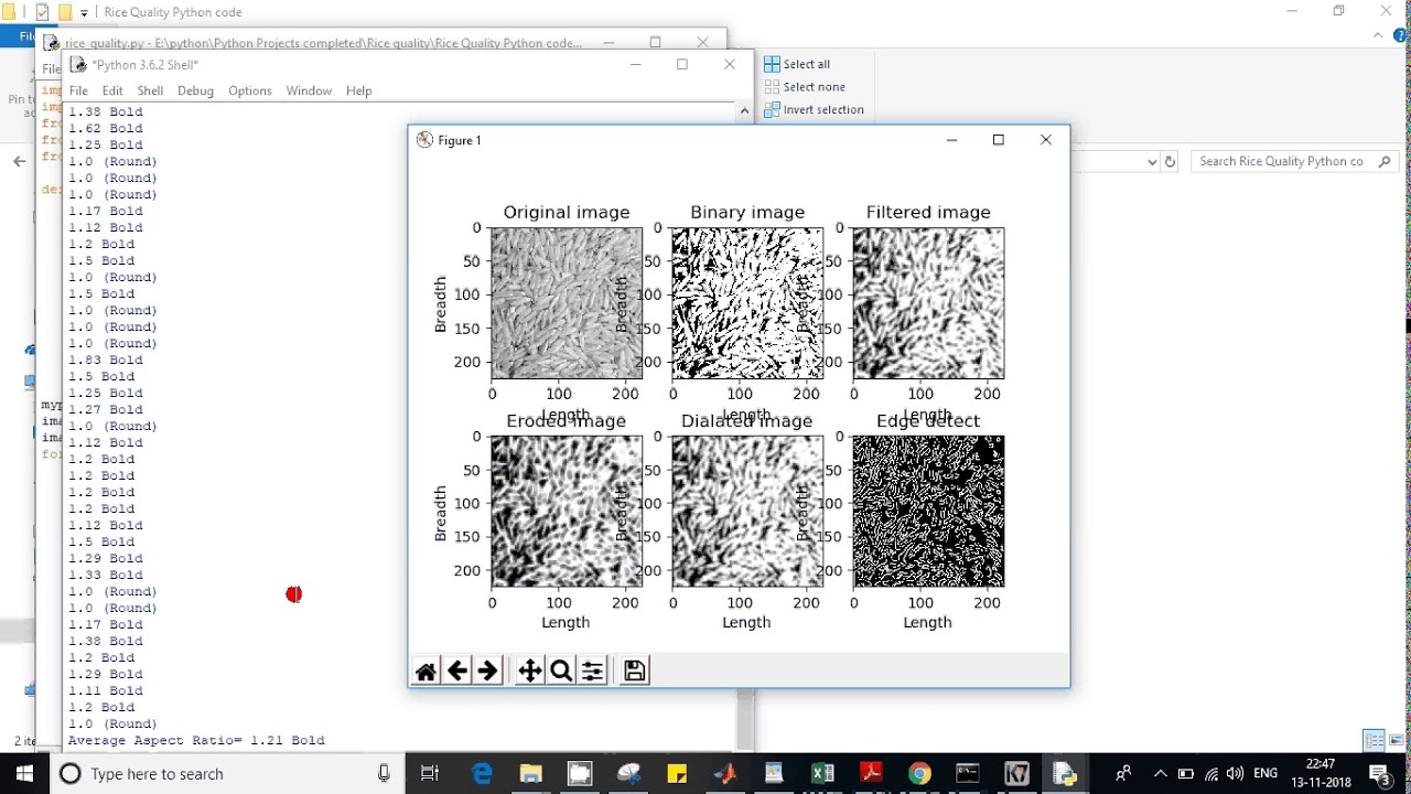 PYTHON SOURCE CODE FOR Rice Quality Analysis Using Machine Learning