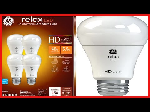Great product - GE Relax LED Light Bulbs, 5.5 Watt (40 Watt Equivalent) Soft White HD Light