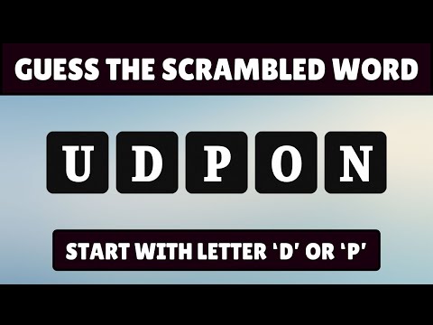 Guess the Scrambled Word - D and P Letter Word | Part 1 | Word Challenge | Quiz World Sunita
