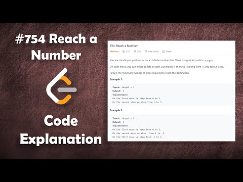 Reach a Number | Live Coding with Explanation | Leetcode #754