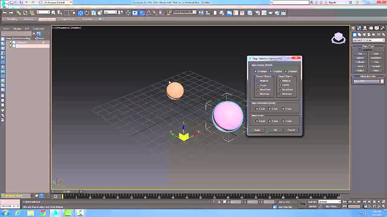 3ds Max  04-02 Align Tool