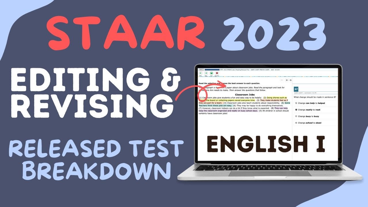 STAAR 2023 English I Released Test: Your Guide to Revising & Editing Questions