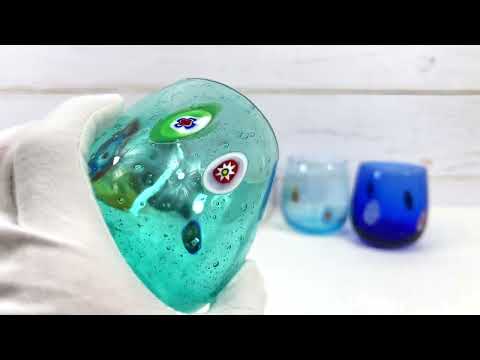 My Italian Decor - Murano Glass 'Serena' Stemless Wine Glasses, Made In Italy