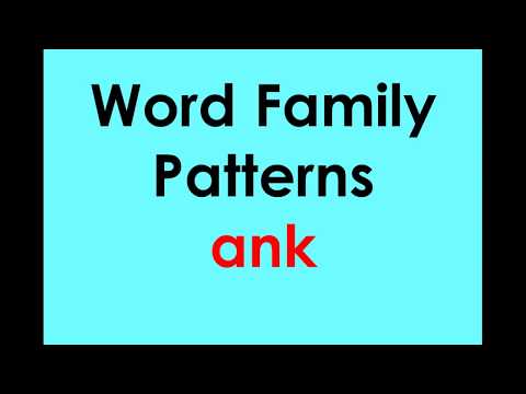 Word Family Patterns - ank