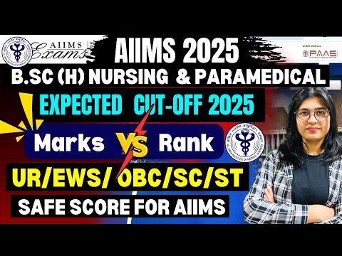 AIIMS BSc Nursing 2025 Cut-Off Prediction | Marks vs Rank Comparison with 2024