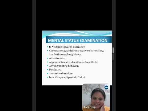 Mental Status Examination - detailed discussion of MSE