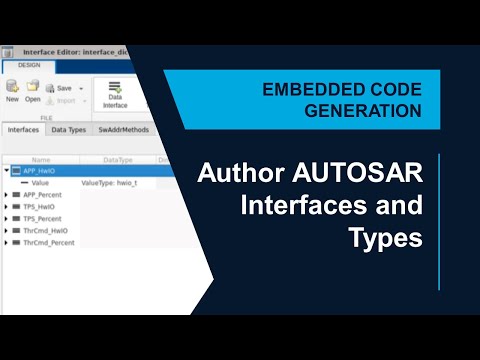 Author AUTOSAR Interfaces and Types Using the Interface Dictionary
