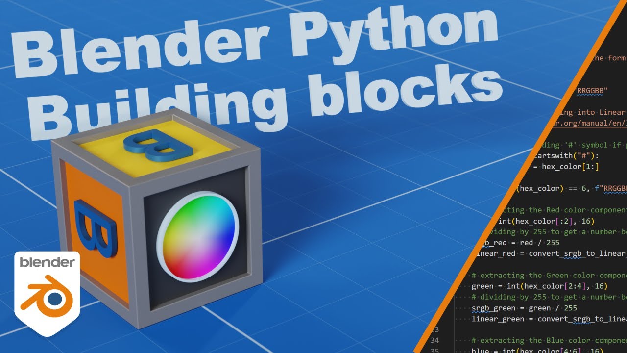 Examples of converting HEX colors to Blender RGB with a Python script