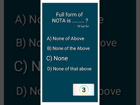 NOTA | Full Form of NOTA