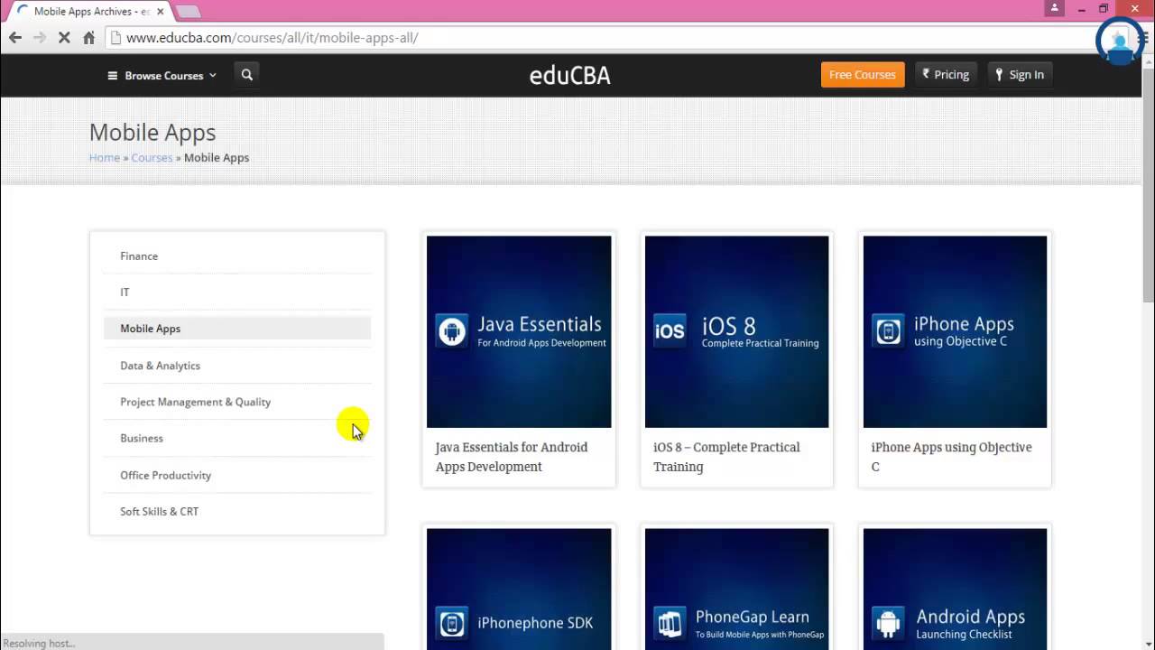 eduCBA mobile apps bundle