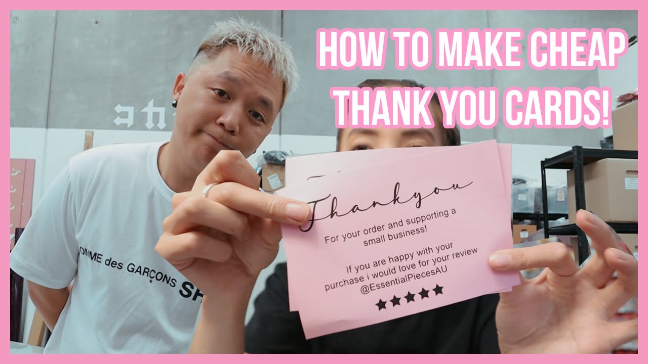 OFFICEWORKS HAUL & MAKING THANK YOU CARDS FOR ETSY!
