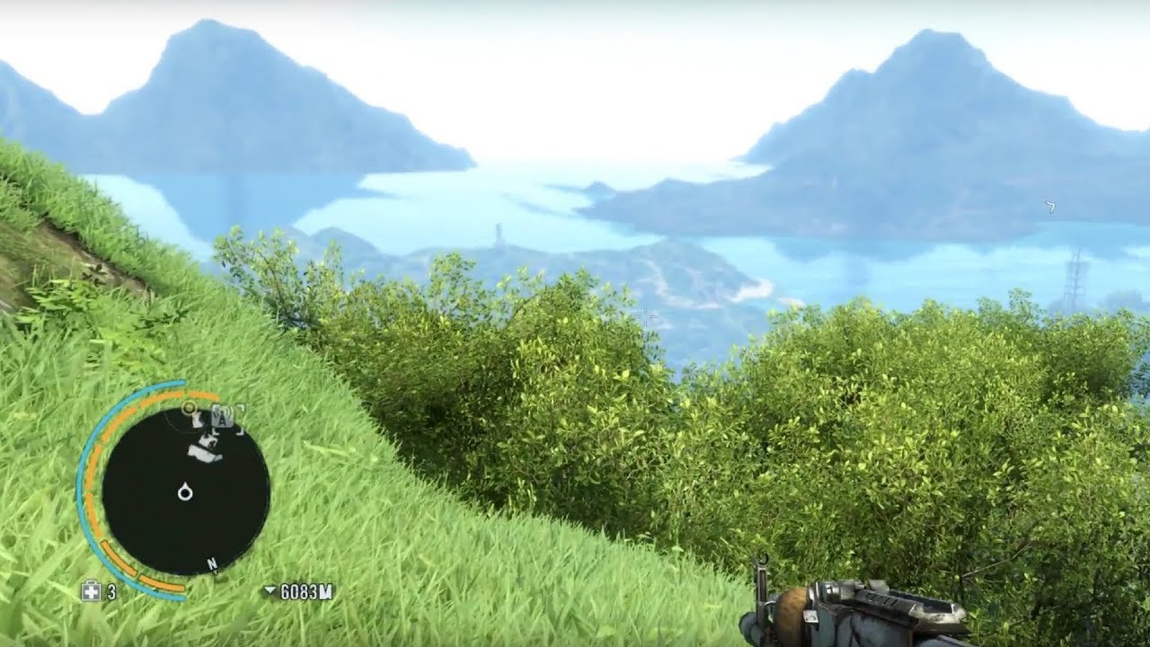 HOW BIG IS THE MAP in Far Cry 3? Walk Across the Map (2715X1527, MSAA:8x)