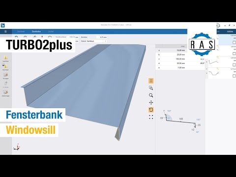 RAS TURBO2plus: Fensterbank biegen | RAS TURBO2plus: Bending a windowsill