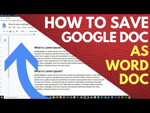 How to Save a Google Doc as a Word Doc