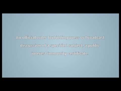 Gagging order Meaning