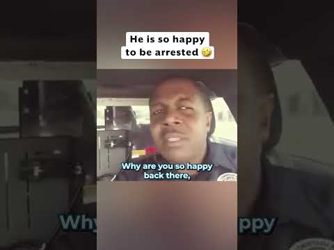 Man thanks officer for arresting him π€£ #shorts