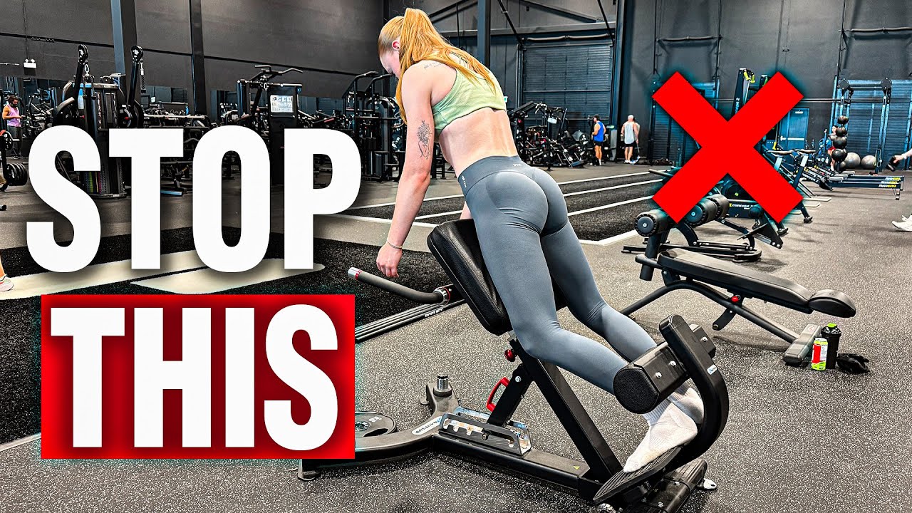 How to Target Glutes on the Back Extension Machine (GLUTE FOCUSED HYPEREXTENSIONS)