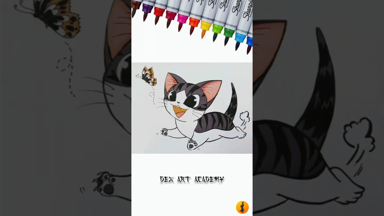 Manga cat drawing | Chi's sweet home #shorts#cat#viral#anime#drawing