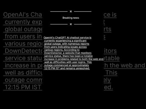 Breaking News | Chartgpt is DOWN #shortsfeed #chartgpt #berakingnews #Isdown